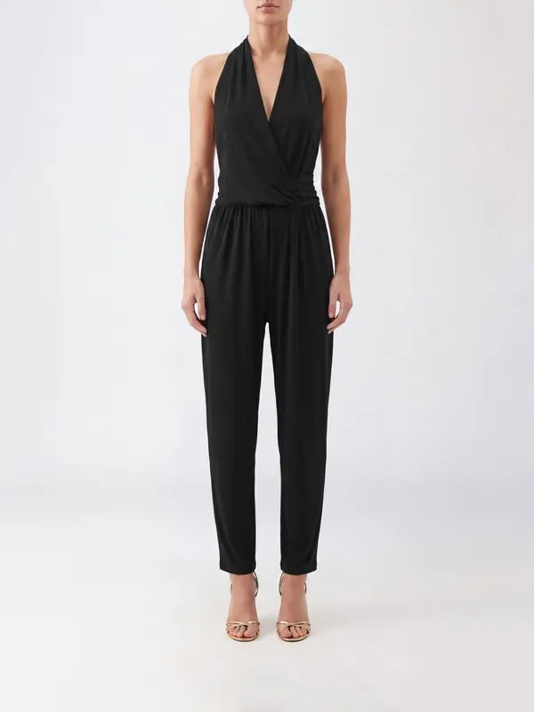 Andamane Halter Neck Jumpsuit - Black