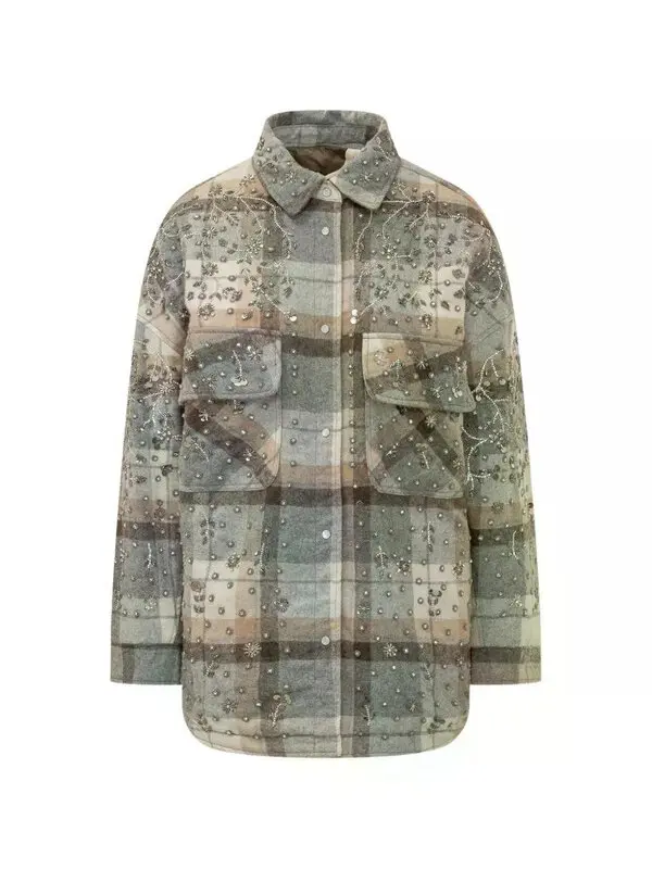 SPACE COWBOY IN TARTAN SHIRT Space Cowboy In Tartan Checked Shirt With Bead Embellishment