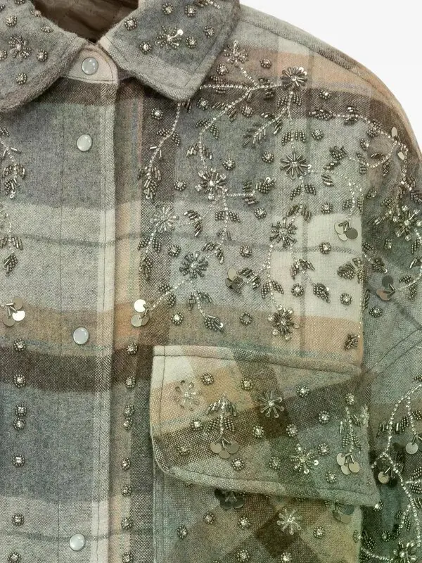 SPACE COWBOY IN TARTAN SHIRT Space Cowboy In Tartan Checked Shirt With Bead Embellishment
