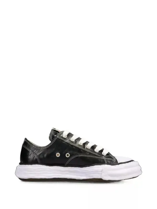 Mihara Yasuhiro Peterson23 Wrinkled Leather Low-top Sneakers - Black