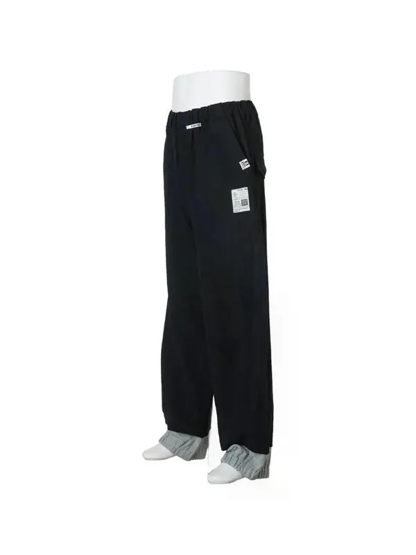 Mihara Yasuhiro Sweat Layered Wool Pants - Black