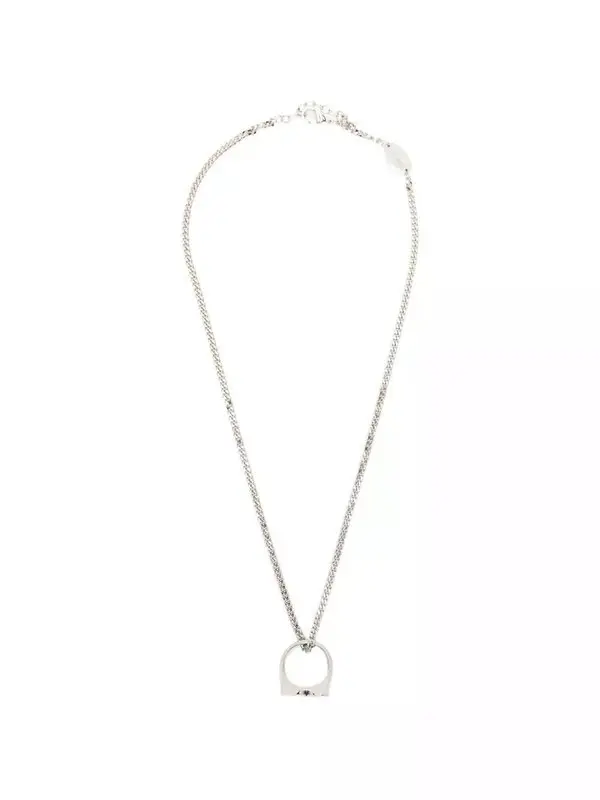 Dsquared2 Sterling Logo Ring Pendant Necklace - Silver