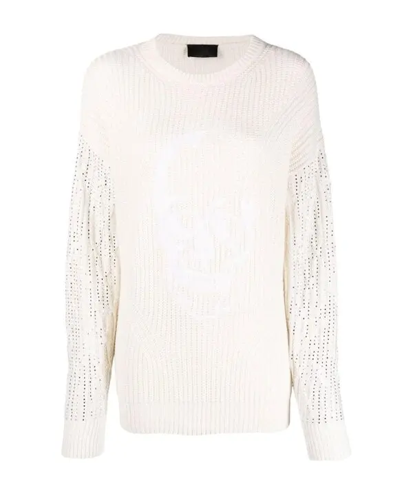 Philipp Plein Crystal-embellished Knitted Jumper