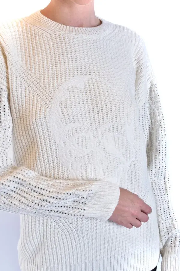 Philipp Plein Crystal-embellished Knitted Jumper