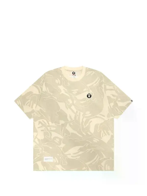AAPE BY *A BATHING APE Moonface Camouflage-print T-shirt - Neutrals