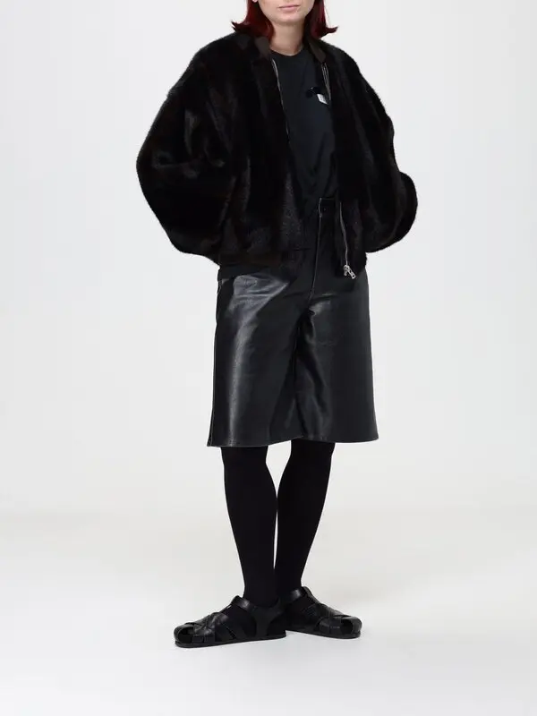 MAISON MARGIELA Faux Fur Bomber Jacket - Brown