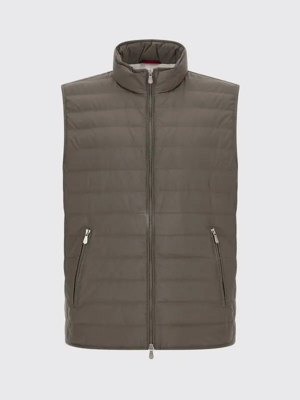 Brunello Cucinelli Quilted Puff Vest - Grey