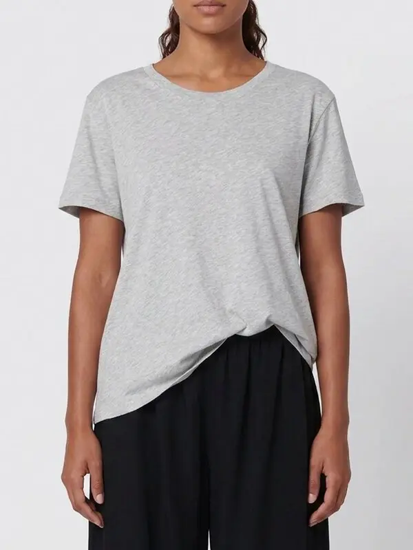 THE ROW Cotton Crewneck T-shirt With Dropped Shoulders