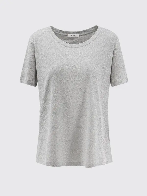 THE ROW Cotton Crewneck T-shirt With Dropped Shoulders