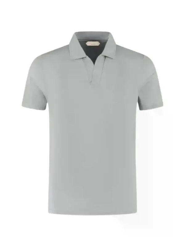 AURELIEN Buttonless Short-sleeve T-shirt - Grey
