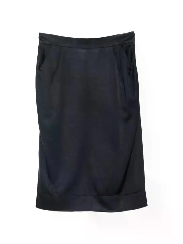 LANVIN 2006s Zip-up Ruched Skirt - Black