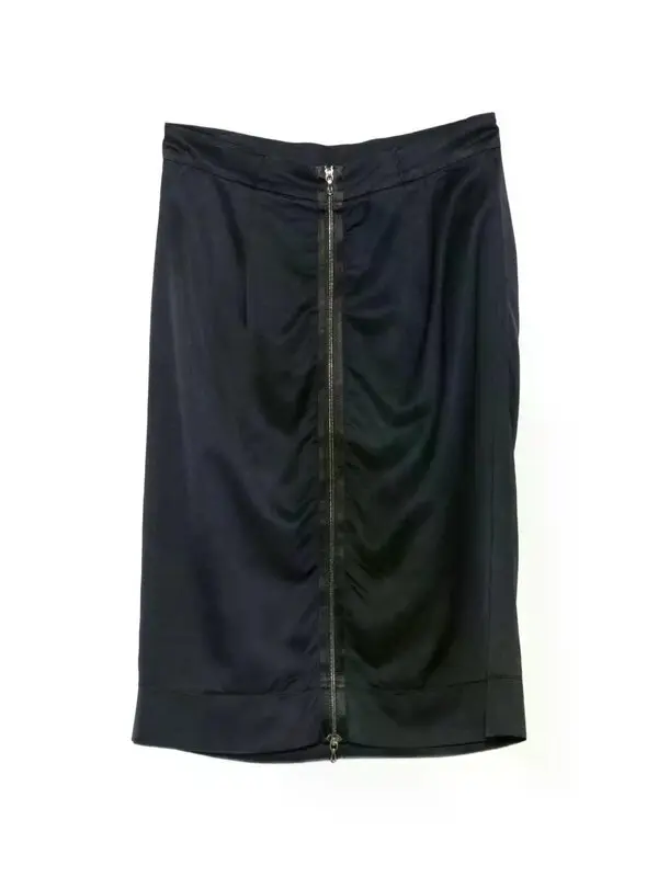 LANVIN 2006s Zip-up Ruched Skirt