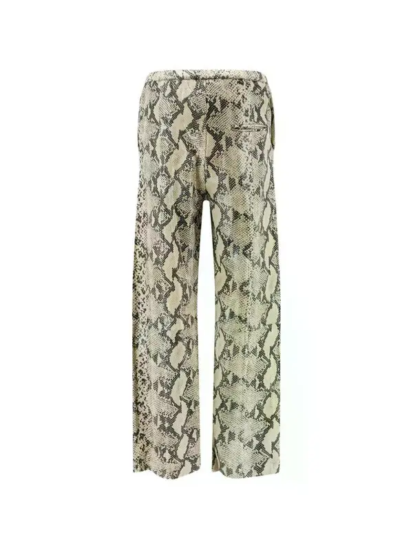 ALYSI Snakeskin-effect Leather Trousers