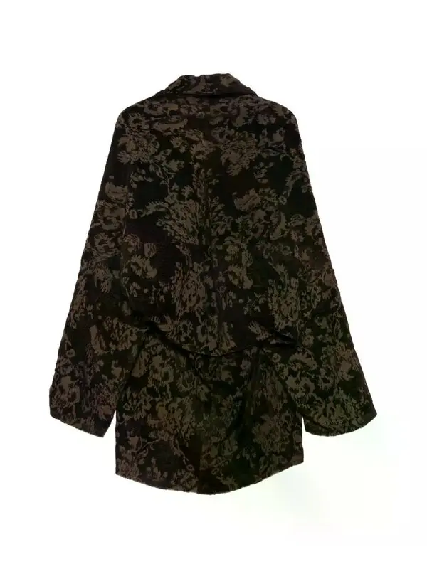BARBARA BOLOGNA Floral-jacquard Coat - Brown