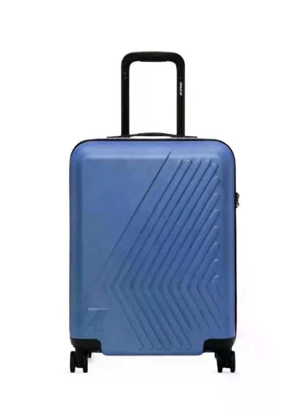 K-WAY Chevron Pattern Suitcase - Blue