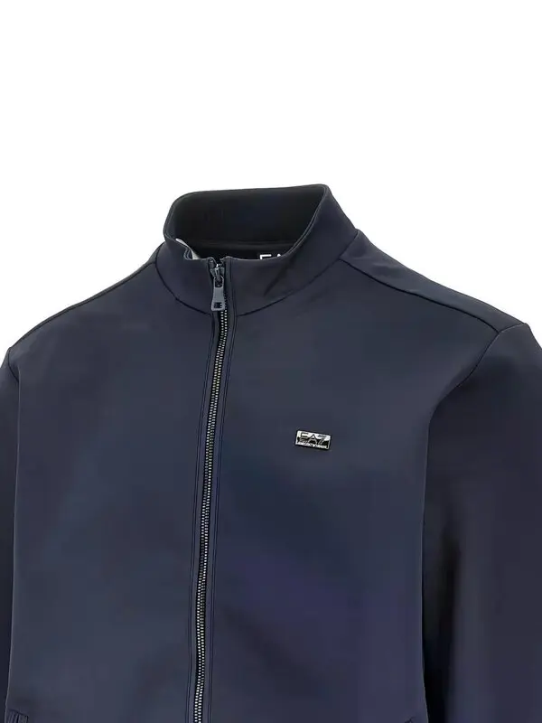 EA7 Logo Plaque Zip-up Jacket