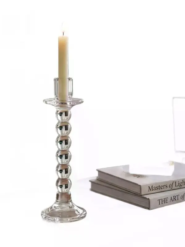 ENZO DE GASPERI Beaded-stem Candle Holder