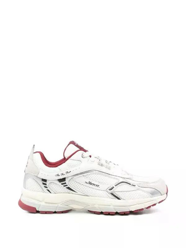 THE MERCER BRAND The Re-run Panelled Mesh Sneakers - White