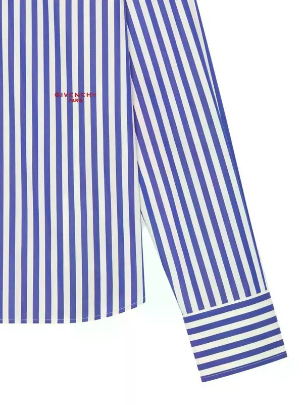 Givenchy Striped Logo Shirt - Blue
