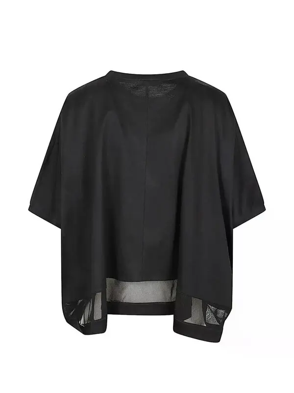 Mizuiro Ind Mesh-panel Wide T-shirt - Black