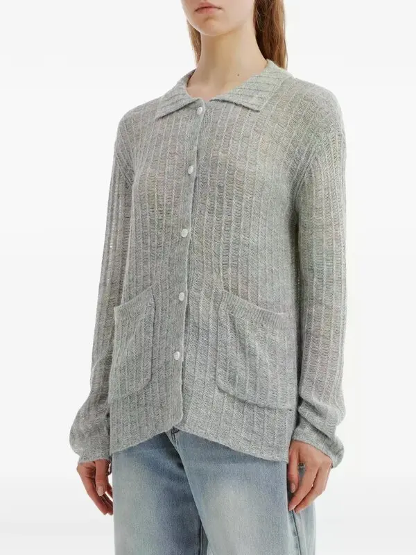 B+AB Ribbed-knit Cardigan