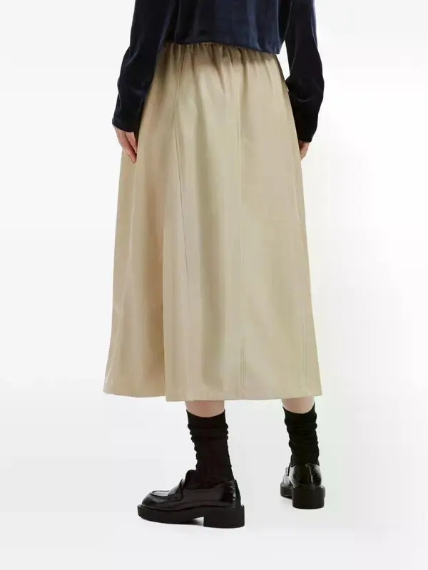 TOUT A COUP Midi Elasticated-waist Panelled Skirt