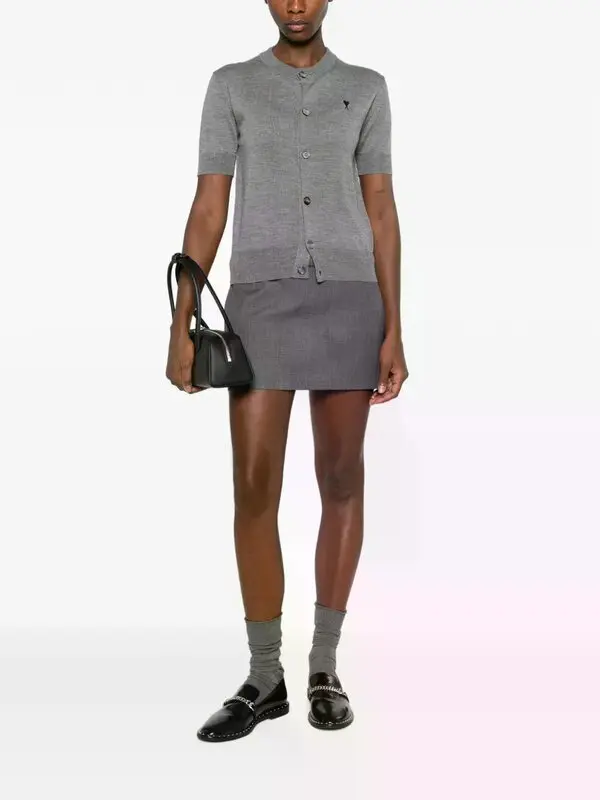 AMI Paris De Coeur Short-sleeve Cardigan