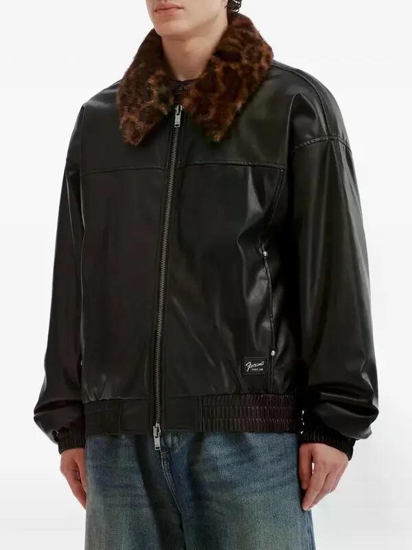 FIVE CM Leopard-print-collar Jacket