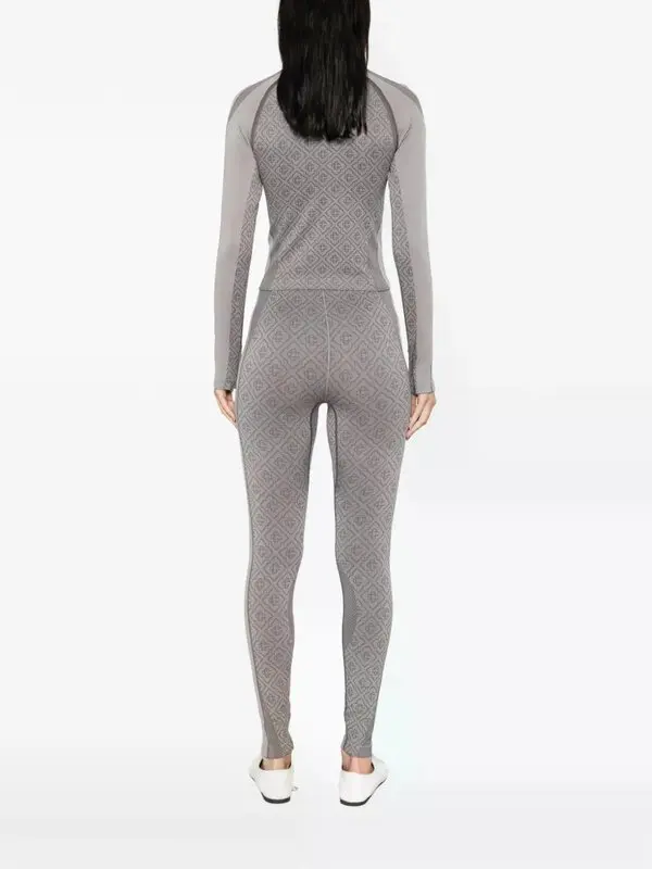 Casablanca Monogram Print Half-zip Top