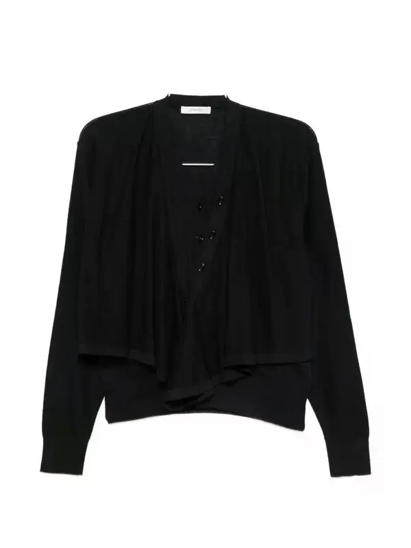LEMAIRE Trompe L`oeil Button-down Cardigan - Black