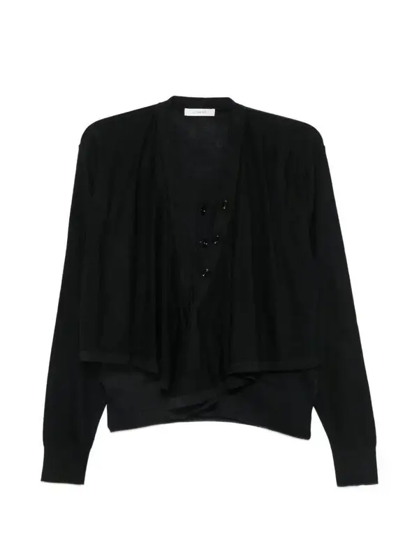 LEMAIRE Trompe-l'oeil Button-down Cardigan - Black