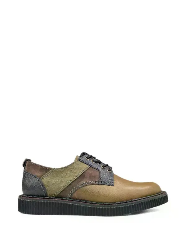 NICHOLAS DALEY George Cox Rebel Panelled Lace-up Derby Shoes - Brown
