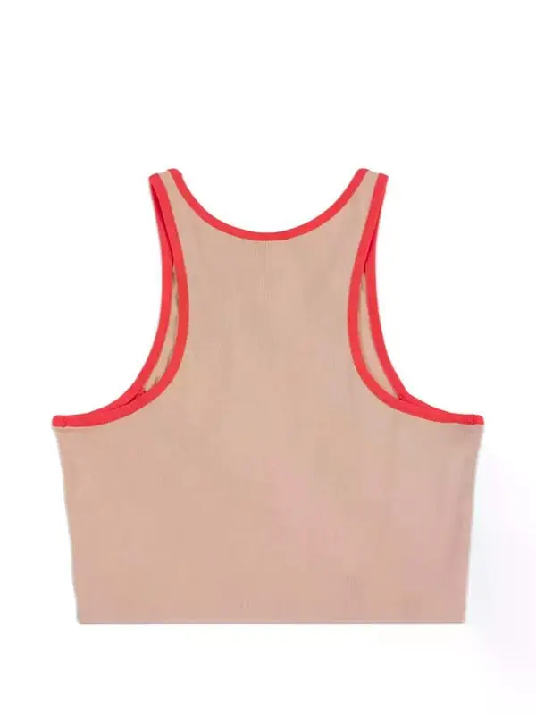 Nike Logo-embroidered Ribbed Tank Top - Neutrals