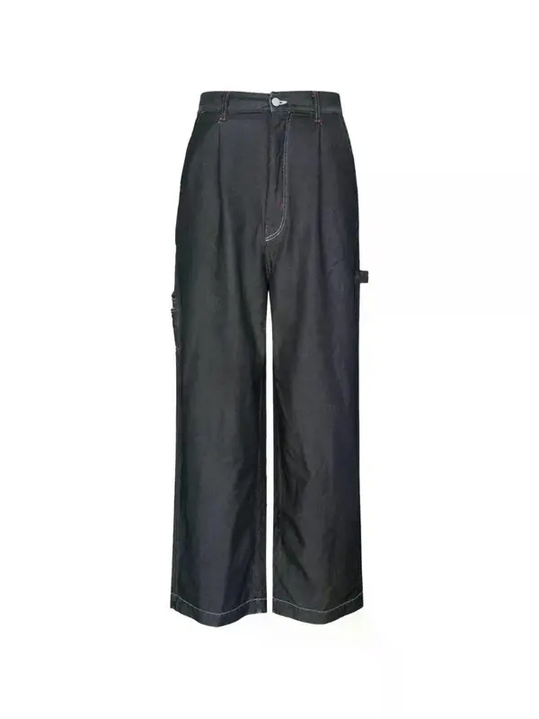Comme Des Garçons Contrast-stitch Carpenter Pants - Grey