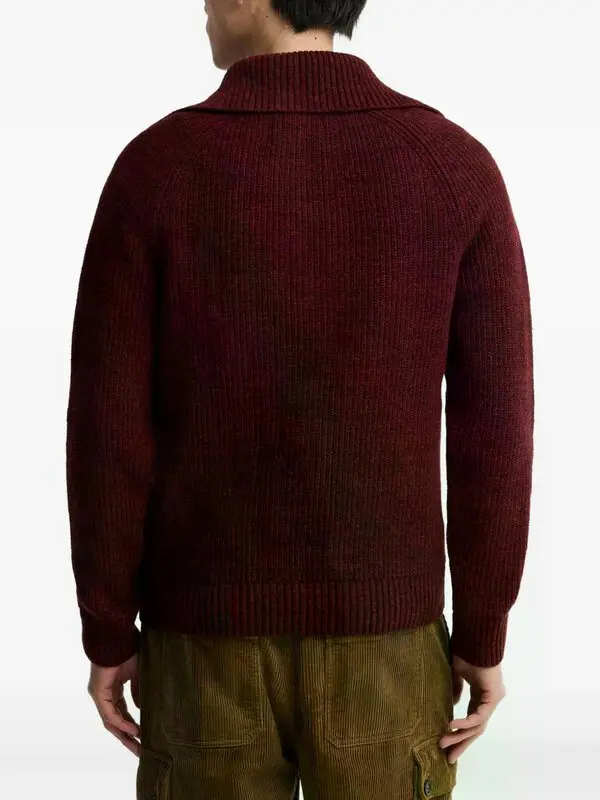 Barbour Riggbay Wool Half-zip Sweater - Red