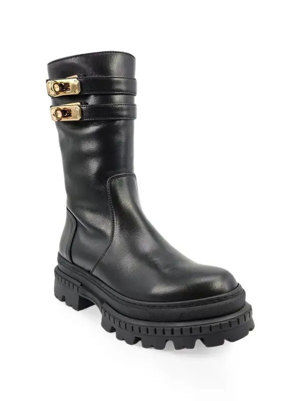 MADISON MAISON Shearling-lined Buckle-strap Boots