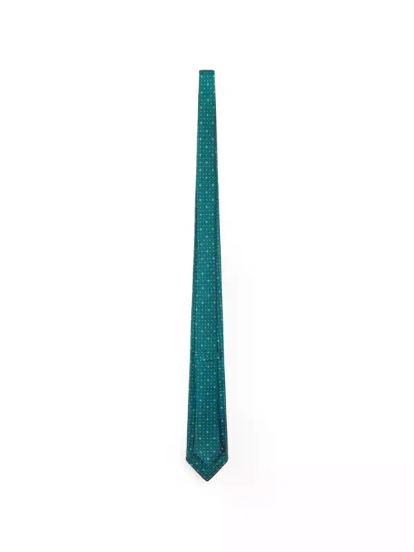 Kiton Geometric-print Silk Tie