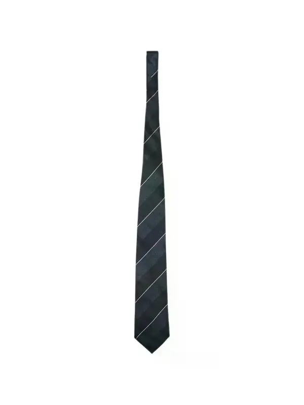 Junya Watanabe Striped Jacquard-knit Tie