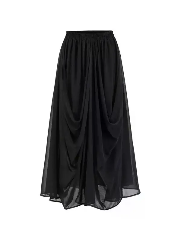 LA HAINE INSIDE US Draped Maxi Skirt - Black