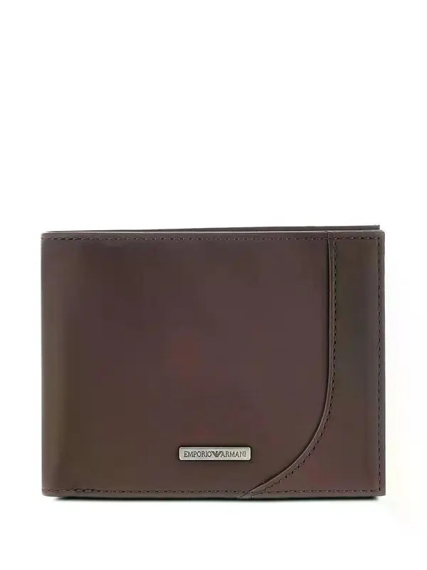 Emporio Armani Logo-plaque Bifold Wallet - Brown