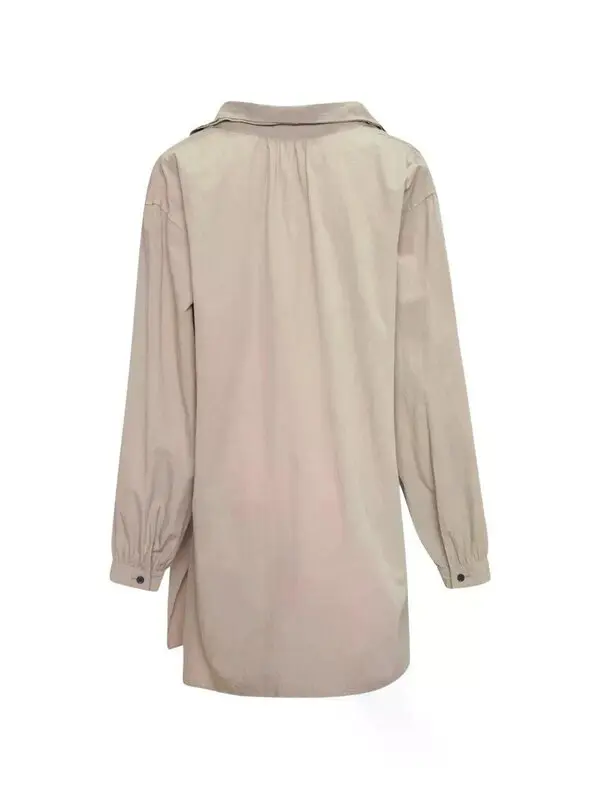 Y’s Drawstring-collar Oversized Shirt - Neutrals