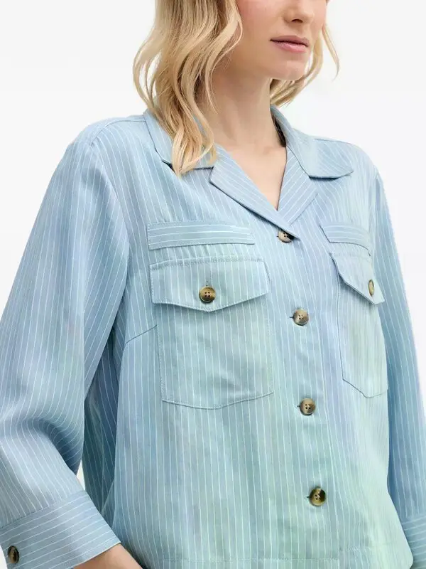 MOS MOSH Pinstripe-pattern Patch-pocket Shirt