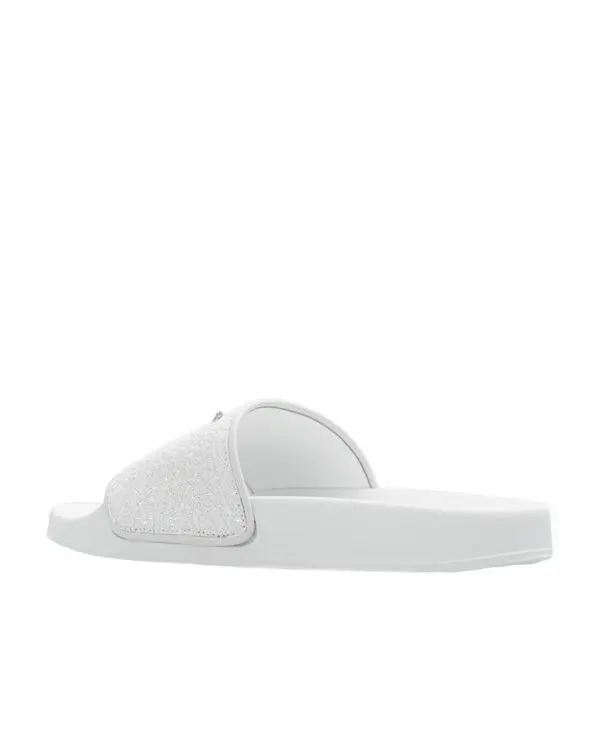 GIUSEPPE ZANOTTI Logo-plaque Slip-on Glitter Sliders