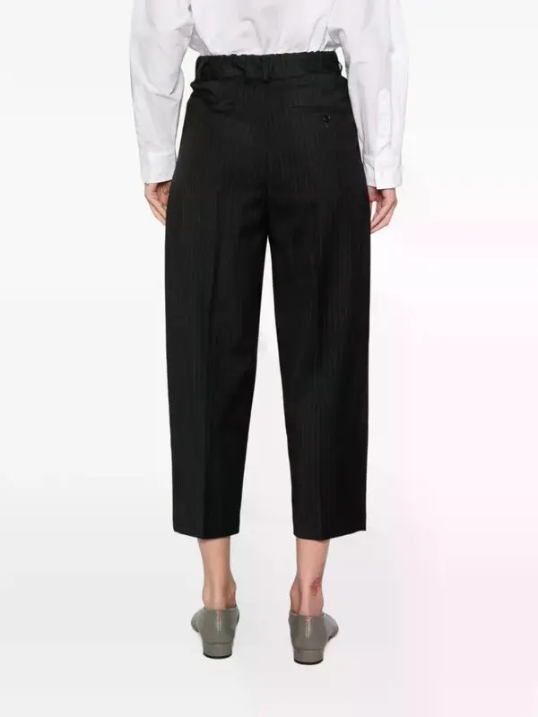 NICHOLSON & NICHOLSON Pinstripe Pleated Tailored Trousers