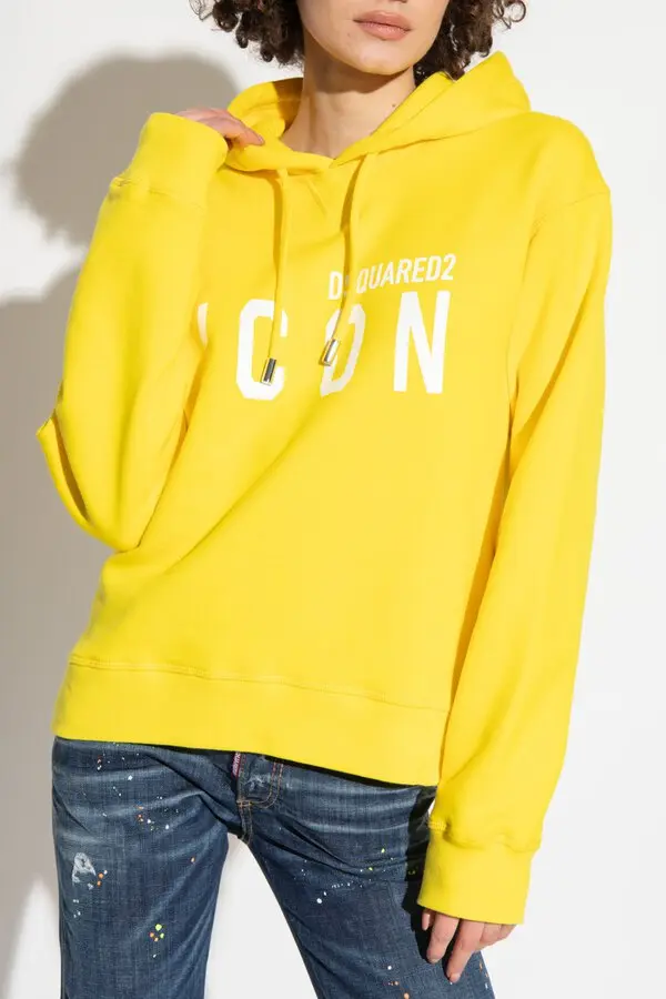 Dsquared2 Logo Printed Drawstring Hoodie