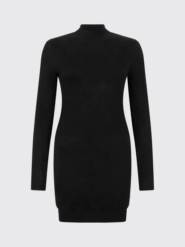 Philipp Plein Long Sleeve Mock Neck Dress