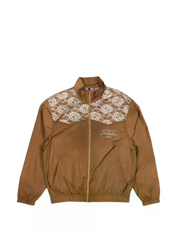 PLEASURES Lace Overlay Track Jacket