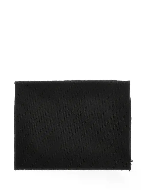 Emporio Armani Diagonal-weave Fringed Scarf