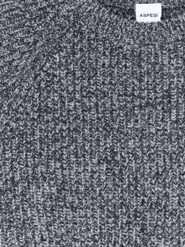 Aspesi Ribbed Crewneck Sweater - Grey