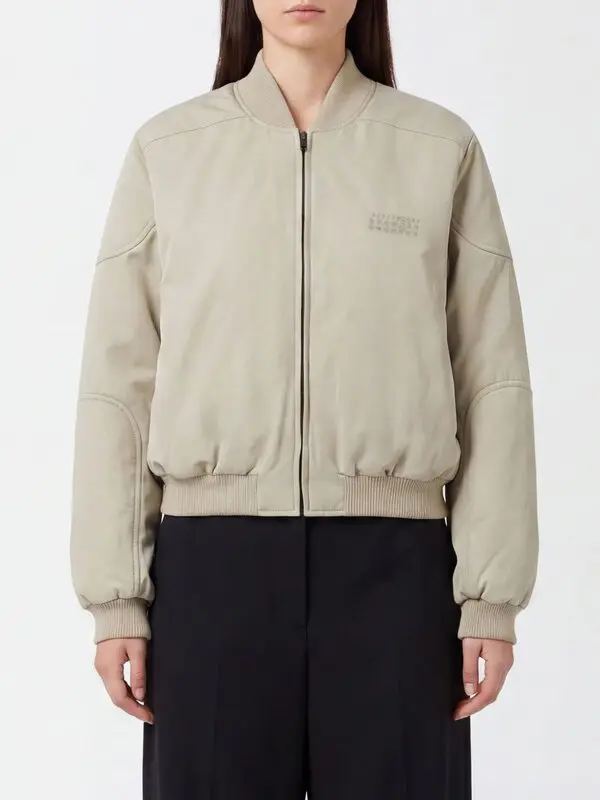 MAISON MARGIELA Cropped Cotton Twill Bomber Jacket With Logo